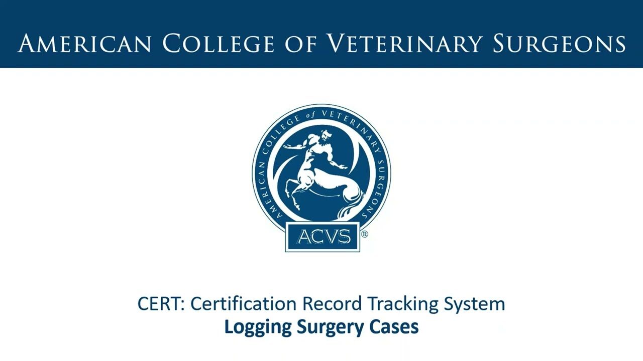 Video: CERT, Resident Training Log - Logging Surgical Cases - American ...